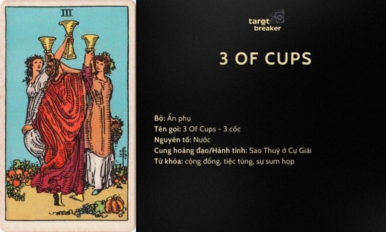3 Of Cups - Ý Nghĩa Lá 3 Of Cups Trong Bộ Bài Tarot - Tarot Breaker